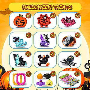 sdatoy 600 Pcs Halloween Party Favors for Kids, Fidget Toys Bulk, Prizes for Kids, Halloween Toys Treats Gifts, Carnival Treasure Classroom Prizes Box, Goodie Bag Stuffers, Party Toy Supplies