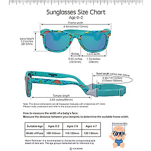 COCOSAND Flexible Baby Sunglasses with Strap Polarized UV Protection for Toddler Infant Newborn Boys Grils Age 0-24 Months