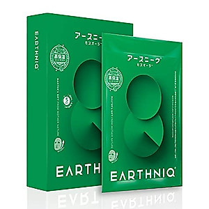 EARTHNIQ Moss Aura Moisturelock System [5 Face Sheet Masks] Highly Moisturizing & Skin Barrier Solution - Natural Moss Ingredients - Naturally Derived Cellulose - 100% Cotton Linter Bemlise Sheet [Made in Japan]