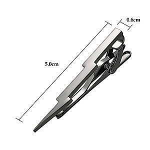 Yoursfs Black Cool Lightning Bolt Tie Clip for Men Warrior Tie Bar Men's Tie Pins