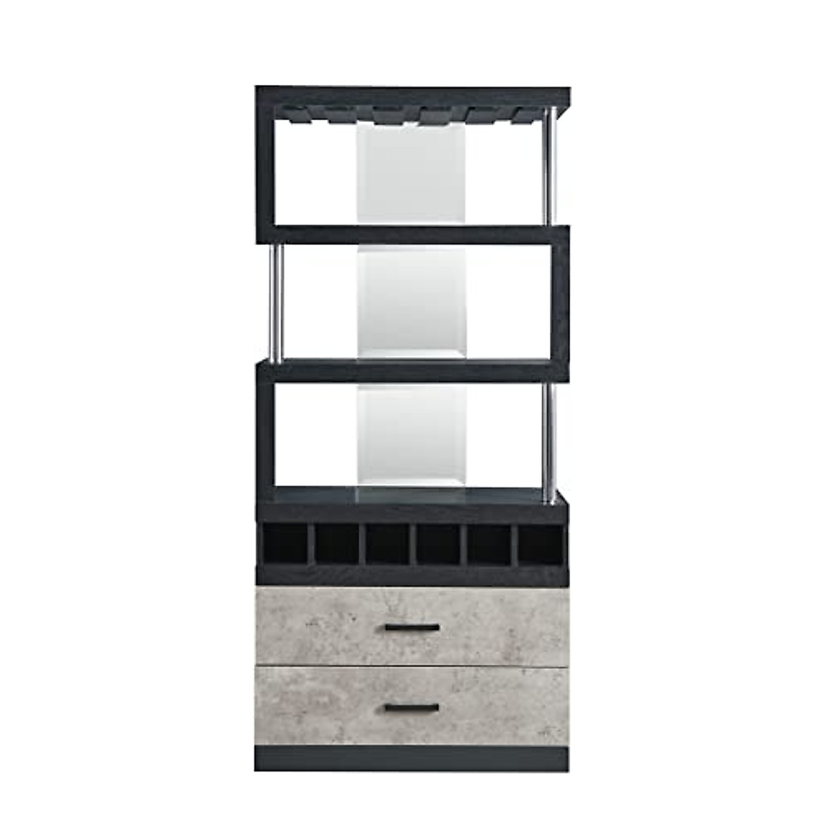 Home Source Jill Zarin Contemporary Bar Cabinet Black