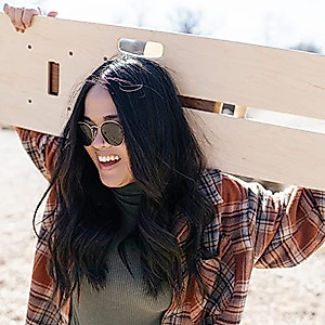 Trippy Outdoor Adirondack Chair Easy Assemble Foldable Adirondack Chair Outdoor Patio Lifetime Adirondack Chairs, Folding Adirondack Chair for Camping, Vacations, Fire Pit, Garden (Ocean Blue)