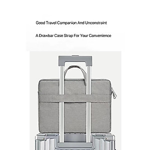 YANGKE Laptop Shoulder Bag Compatible with MacBook Air/Pro,13-13.3 inch Notebook, MacBook Pro 14, Waterproof Carrying Case with Rubber Mouse Pad plus 2.4G Wiress and BT Mouse, Black (grey)