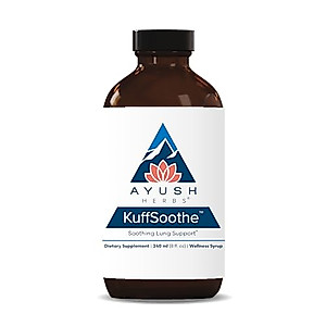 Ayush Herbs Kuffsoothe, All-Natural Ayurvedic Throat and Bronchial Wellness Syrup for Adults and Children, Throat and Respiratory Supplement, 8 Fluid Ounces