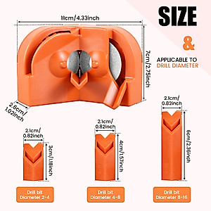 Drill Bit Sharpener Multipurpose Drill Bit Grinding Sharpener for All Bits Electric Drill Bit Sharpening Tool with Power Drill Drill Bit Sharpener Grinder Use for Hss Masonry Carbide Metal