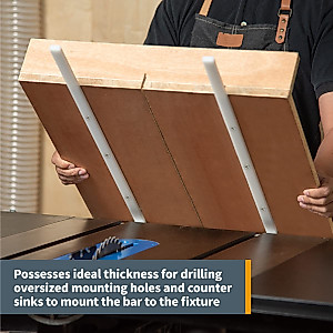 POWERTEC 71636 HDPE Miter Bar for Crosscut Sled, Table Saw Sled 3/4" x 3/8" x 36" For Jigs, Fixtures, Miter Slots, 2PK