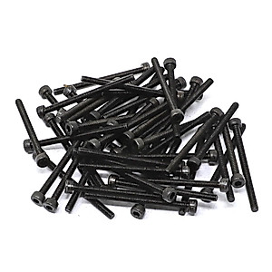 iexcell 50 Pcs M3 x 40mm Thread Pitch 0.5 mm Alloy Steel 12.9 Grade Hex Socket Head Cap Screws Bolts Kit, Black Oxide Finish