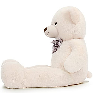 Misscindy Giant Teddy Bear Plush Stuffed Animals for Girlfriend or Kids 47 inch, (White)