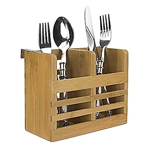 Home Basics CH44543 Bamboo Utensil Holder, Natural