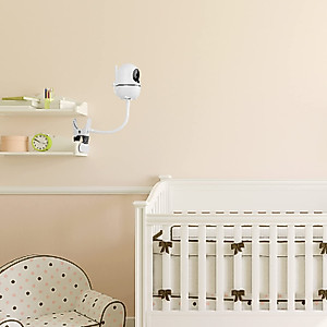 iTODOS Baby Monitor Mount Compatible with HelloBaby HB65/HB6550/HB6558/HB66/HB248,ANMEATE SM935E/SM650 Baby Monitor, 8inches Flexible Arm,Baby Camera Mount Attach Your Baby Cam Wherever