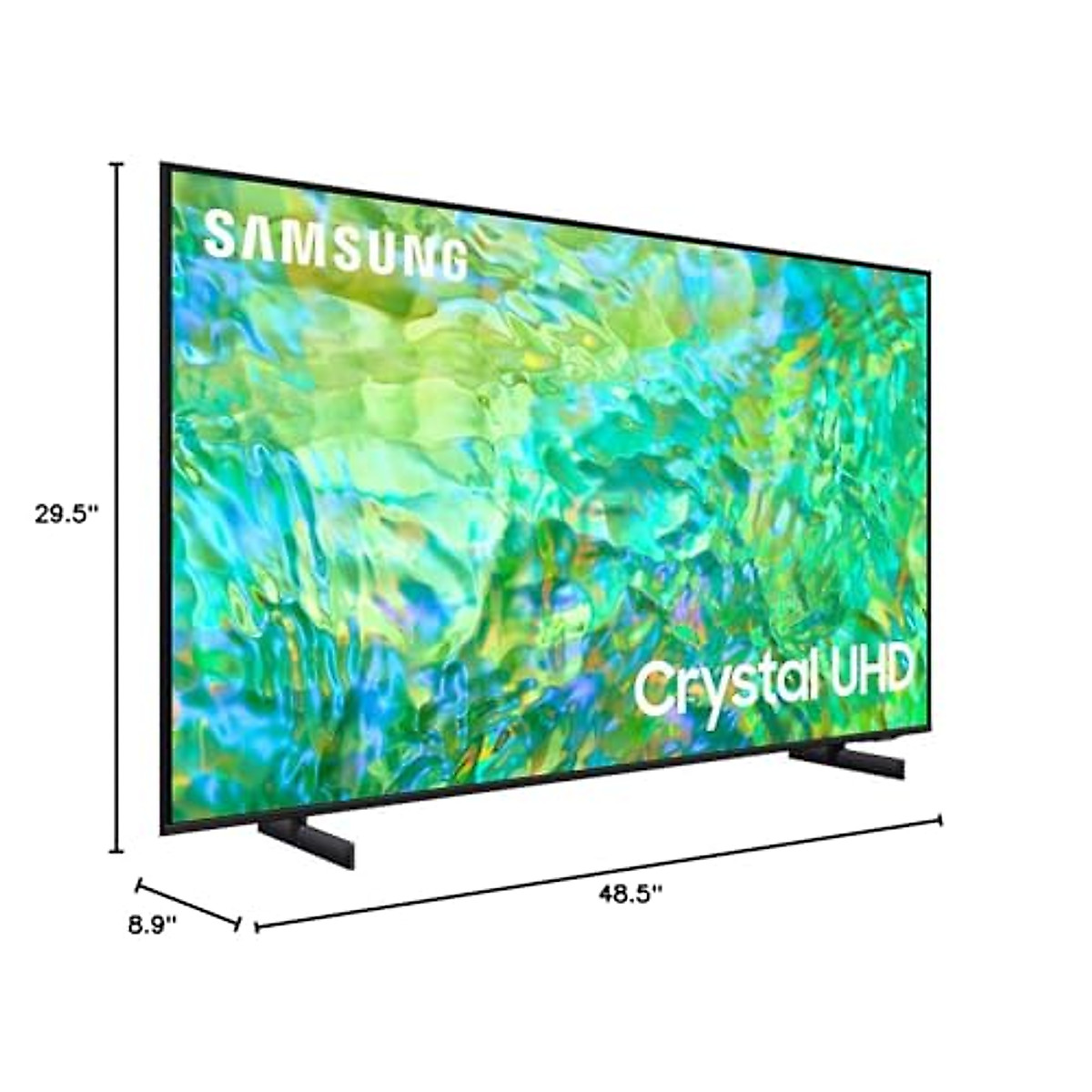 SAMSUNG UN55CU8000 55 inch Crystal UHD 4K Smart TV Bundle with Deco Home 60W 2.0 Channel Soundbar, 37"-100" TV Wall Mount Bracket Bundle and 6-Outlet Surge Adapter (2023 Model)