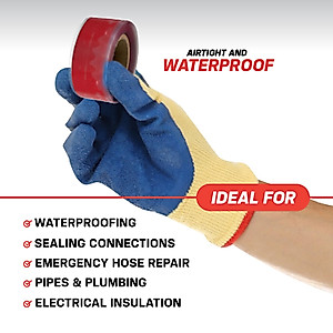 Bond It Rescue Tape, Self-Fusing Silicone Tape, Emergency Plumbing Pipe & Radiator Hose Repair, Electrical Insulation, Military Std, 1"x12', Black