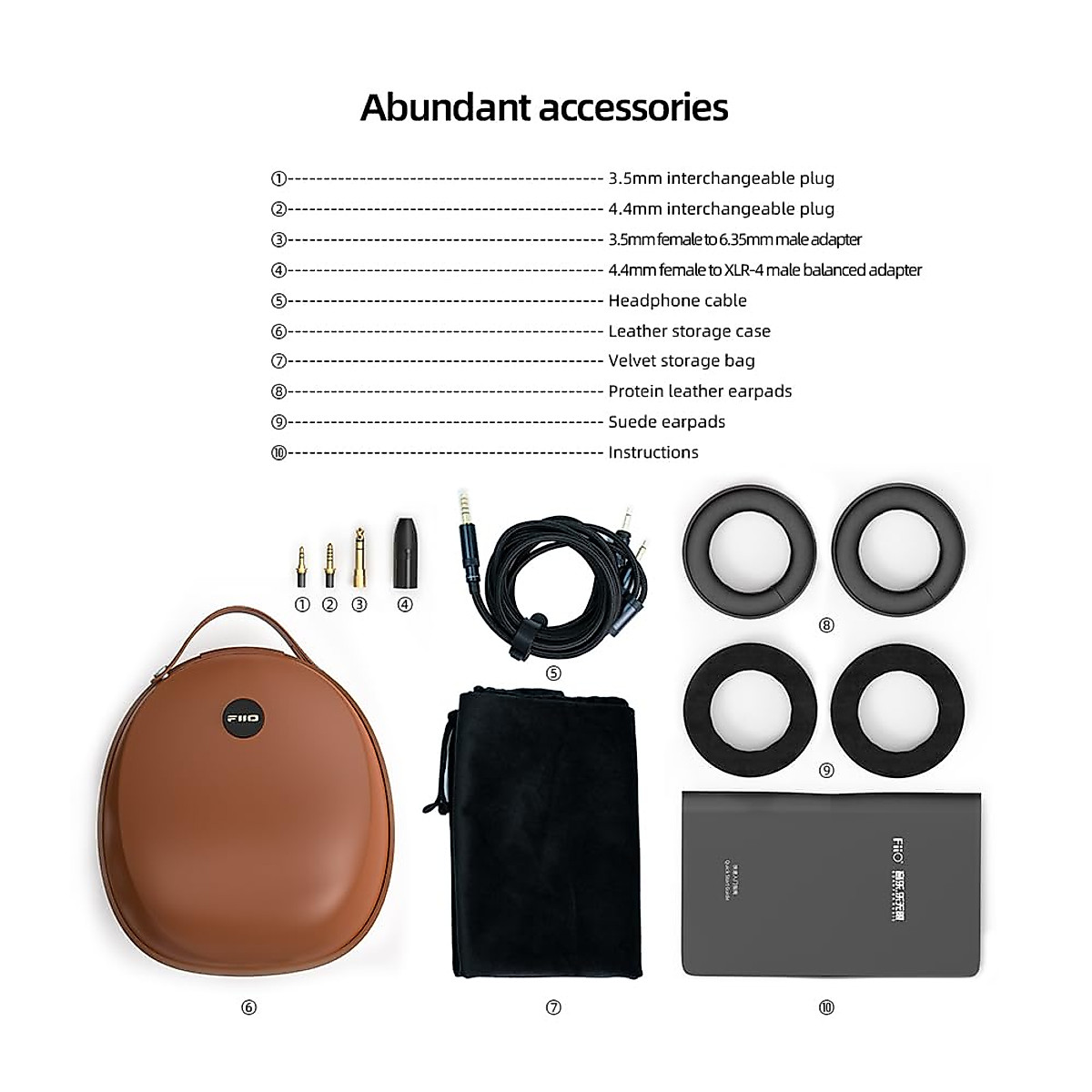 FIIO FT3 HiFi Studio 32ohm Wired Over-Ear/Open-Back Headphone, 60mm High-Performance Dynamic Driver Headset 3.5mmSE/4.4mm/6.35mm for Audiophiles/Stereo, Great-Sounding (32ohm)