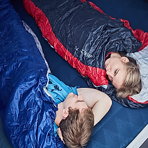 KingCamp Down Sleeping Bag 650 Fill Power Ultralight Compact Portable Sleeping Bags for Adults Cold Weather 3 Season Backpacking Bag for Camping Traveling with Compression Sack, 84''ⅹ29''ⅹ19'', Black