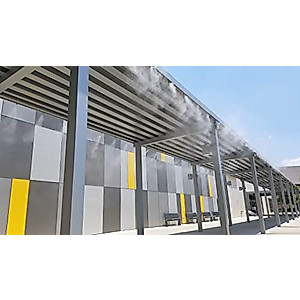 Hydrobreeze Pet Cooling System - Outdoor Cooling Solution for Pets - Pre-Assembled Misting System 24 Feet 1/4 in Beige Tubing - 4 Nozzles