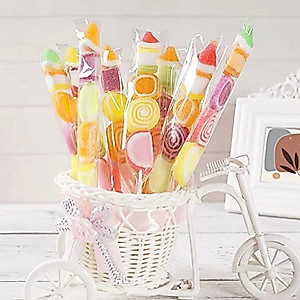 380pcs Pretzel Rod Bags 2x10 inch, Clear Self Seal Cellophane Bags, Long Resealable Plastic Bags For Packaging Treat Craft Gift