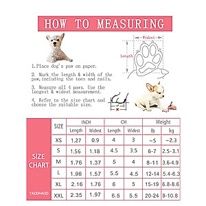 QWINEE 4pcs Dog Boots Dog Shoes Small Dog Puppy Shoes for Hot Pavement Summer Winter Outdoor Paw Protectors with Anti-Slip Sole Red M