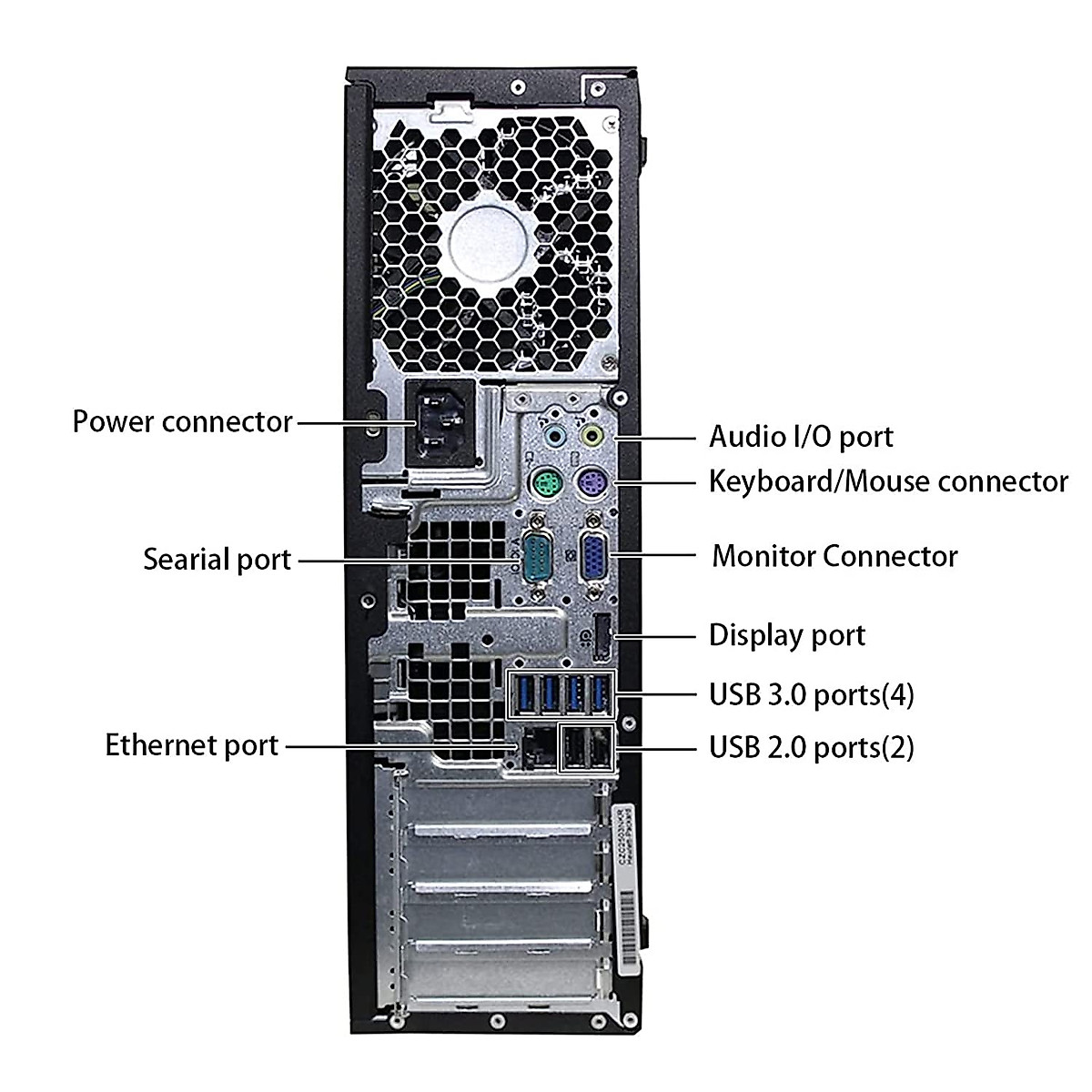 HP Elite Desktop Computer PC, 3.1 GHz, Intel Core i7, 8GB RAM, 500GB HDD, MTG New 22 inch LED Monitor, RGB Speaker and Keyboard Mouse, WiFi, Windows 10 Pro (Renewed)