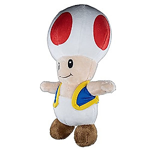 Nintendo Official Super Mario Toad Plush, 8"