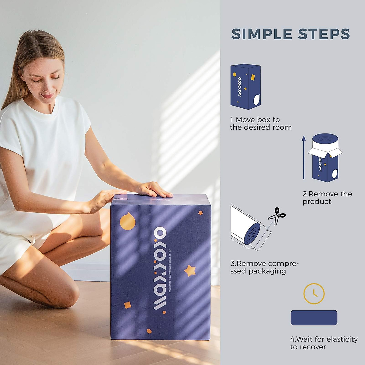 MAXYOYO Bohemian Floor Mattress Futon Mattress Vintage Floral Japanese Futon Mattress Roll Up Tatami Floor Mat Foldable Bed Portable Camping Mattress Sleeping Pad Floor Lounger Bed Full Size