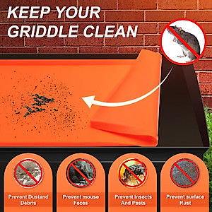 Silicone Griddle Mat for Blackstone 36 Inch Griddle, Heavy Duty Silicone Protective Mat Cover Thicker Griddle Mats Protect Your Griddle from Dirt & Rust