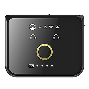 Paww WaveCast Portable Bluetooth 5.0 Audio Transmitter - Fast Charging and Wireless 3.5mm Universal Adapter w/Low Latency - Equipment Link for Audio Receiver, TV, Gaming and Home/Car Music Stereo
