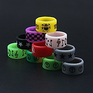 Silicone Bands - CENGLORY 10 Pieces Silicone Anti Skid Rings Rubber Bands -18mm Silicone Bands