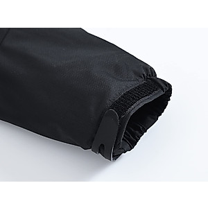 BASUDAM Men's Winter Coat Fleece Lined Waterproof Parka Shell Insulated Snow Ski Jacket Black XL