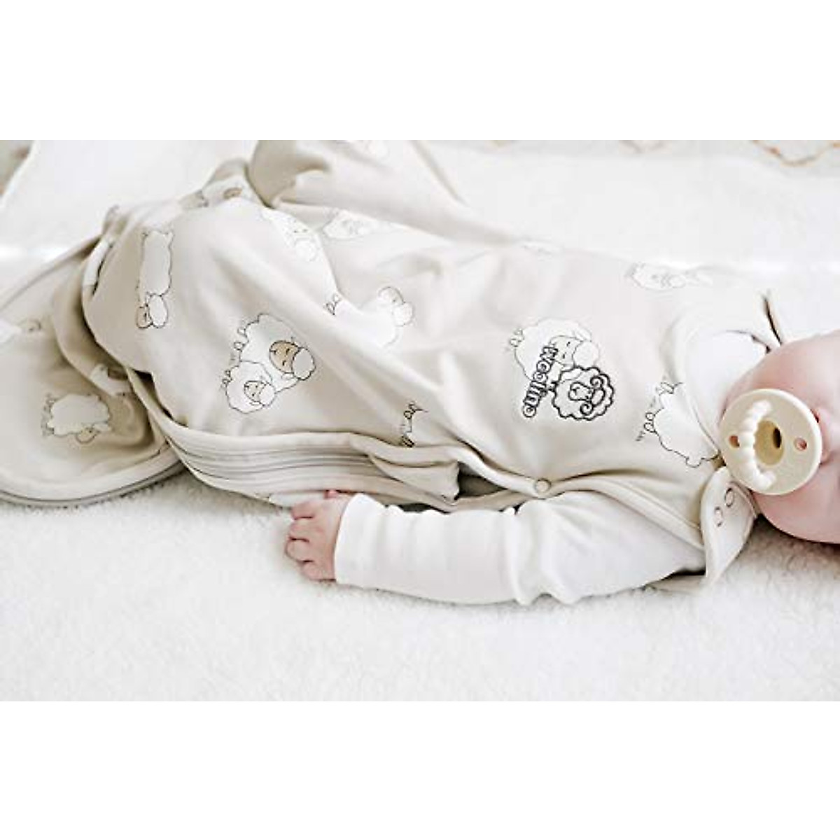 Woolino 4 Season Baby Sleep Sack, Australian Merino Wool Wearable Blanket, 2-24 Months, Sheep