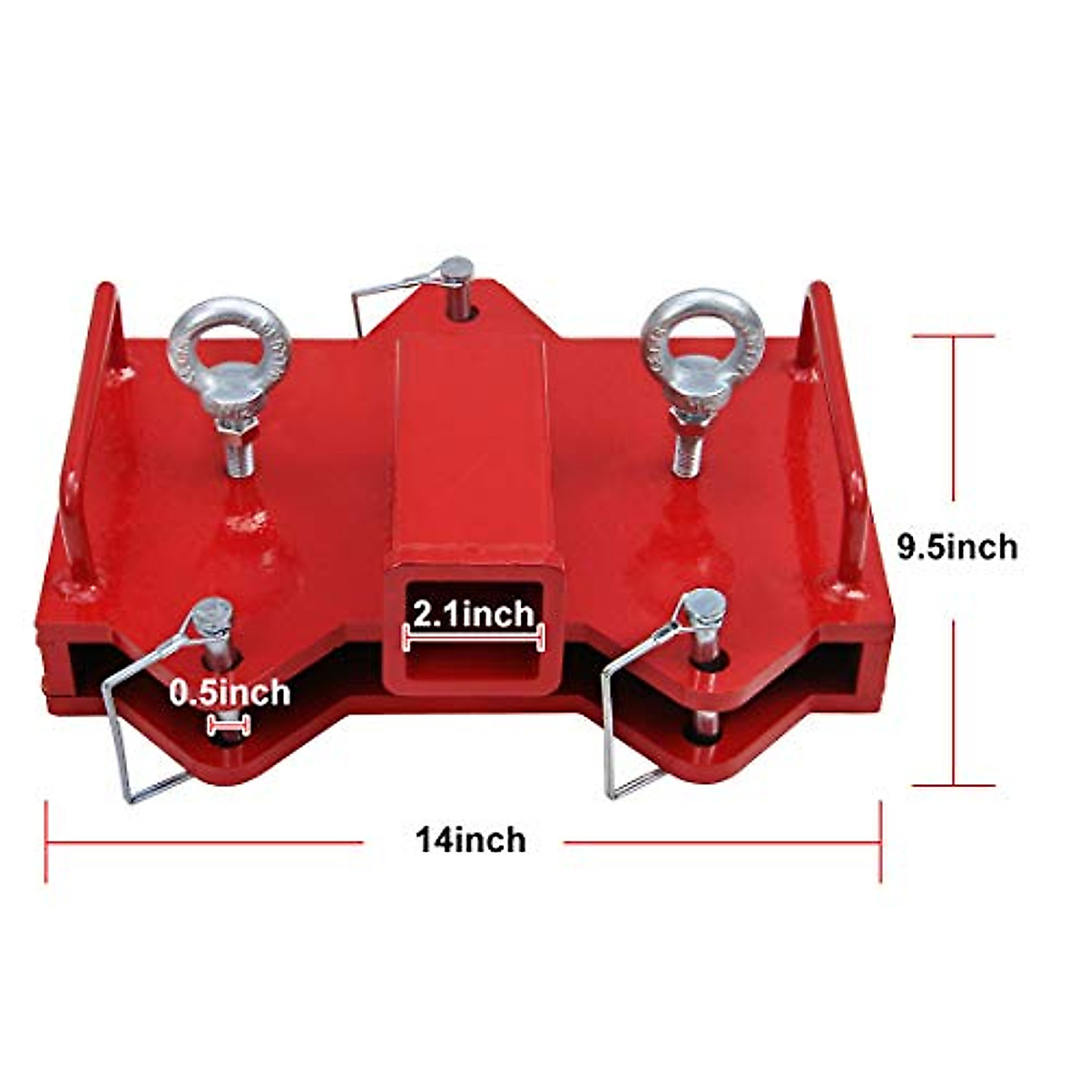 NIXFACE Forklift Trailer Hitch Attachment —2" Trailer Hitch Receiver for Dual Pallet Forks…