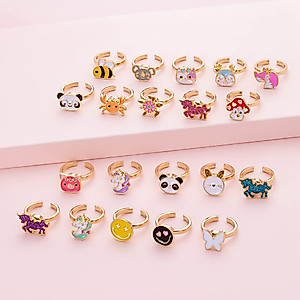 3Pcs Fidget Anxiety Rings Open Daisy Butterfly Unicorn Spinner Stackable Rings for Women