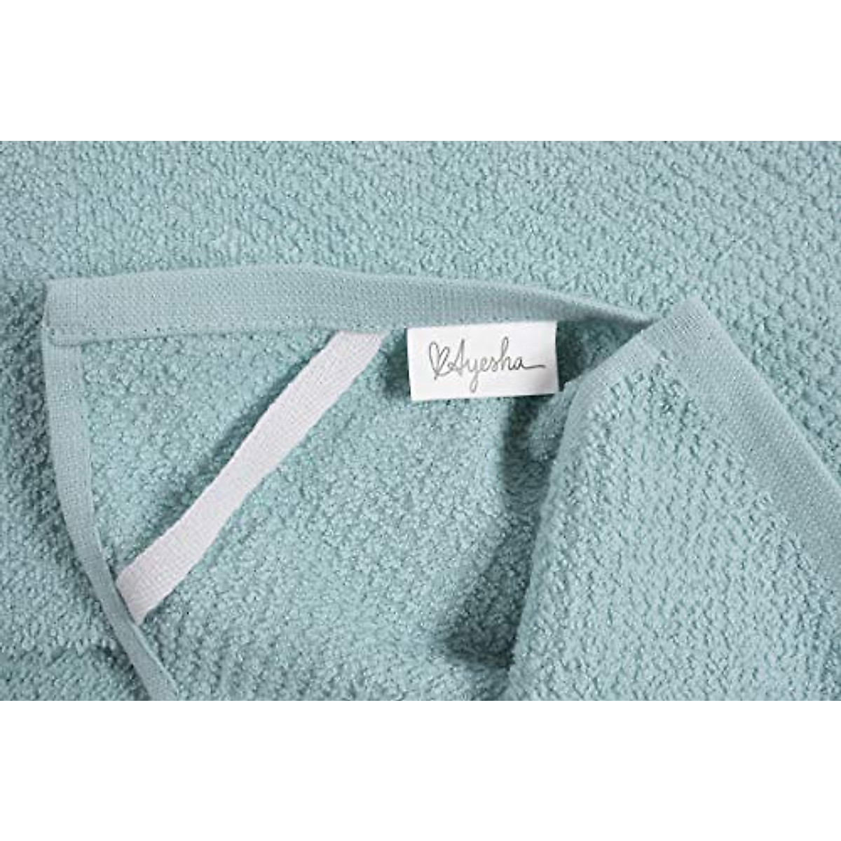 KAF Home Ayesha Curry Mixed Utility Kitchen Towel Set | Set of 6 Mixed Terry Kitchen Towels | Absorbent Kitchen Towels Perfect for Spills, Drying Dishes, Cooking, and Any Household Mess - Aqua