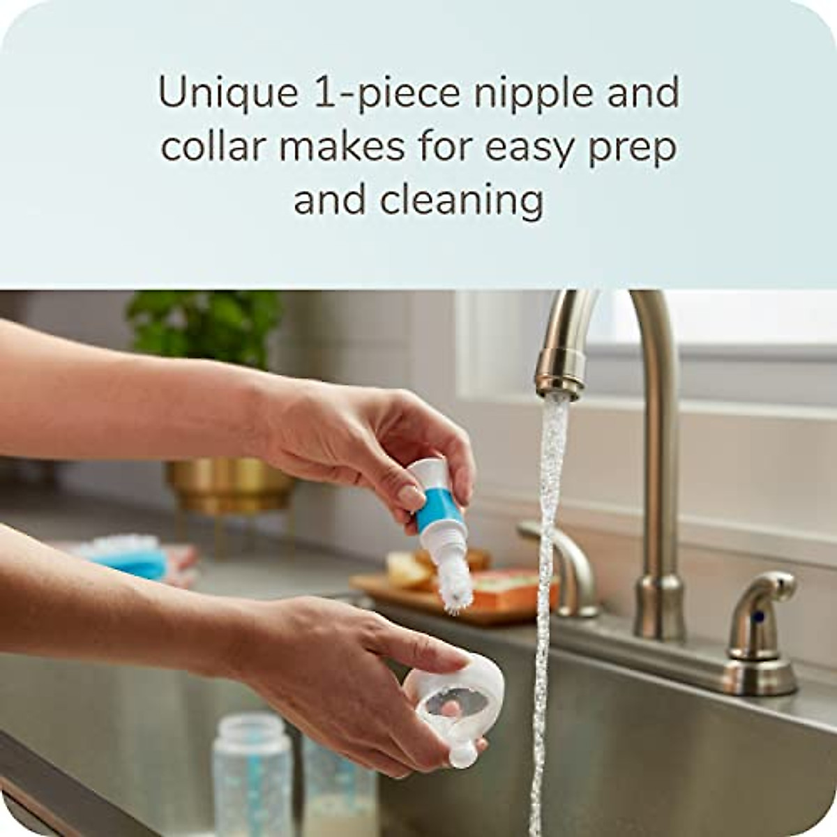 NUK Smooth Flow Pro Anti Colic Baby Bottle Replacement Nipples, 2-Pack