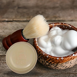 G.B.S 97% Men's Cedar & Pine Shave Soap –All Natural Shave Soap for Men- Creates a Rich Lather Foam for Ultimate Wet Shaving Experience (Cedar and Pine)