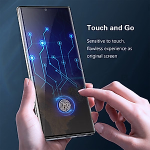 AACL [Fingerprint Compatible][3-Pack] 3D Curved Tempered Glass for Samsung Galaxy S22 Ultra 5G Screen Protector, [Easy Installation with Alignment][Anti-Scratch][Case Friendly]