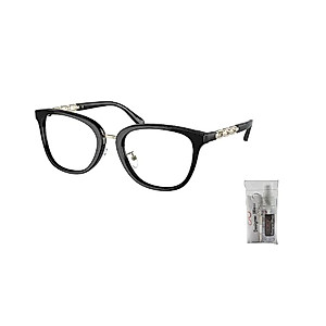 Michael Kors Innsbruck MK4099 3005 52MM Black Square Eyeglasses for Women + BUNDLE With Designer iWear Eyewear Kit