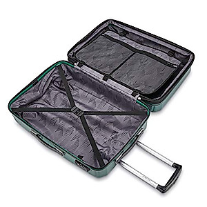 Samsonite Winfield 3 DLX Hardside Expandable Luggage with Spinners, Checked-Large 28-Inch, Emerald
