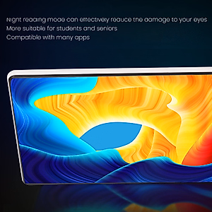 VINGVO HD Tablet, 5GWIFI 10 Inch Tablet 5MP Front 13MP Rear Night Reading Mode 100-240V Octa Core Processor IPS Screen for Android 11 for Reading (White)