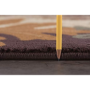 Oak Deer Brown 5x7 Area Rug Cabin for Living Room - Bedroom or DiningRoom - Lodge, Novelty Deer Syle Farmhouse Rugs & Rustic Indoor Carpet