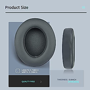 Wzsipod Studio 3 Replacement Earpads for Beats Wireless Headphones, Compatible with Beats Studio 2 Wired, Do Not Fit Solo 3/2, Beats Cushion Replacement Made of Memory Foam and PU Leather (Iron Grey)