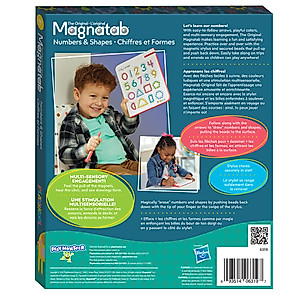 Playskool Magnatab — Numbers and Shapes — Magnetic Board Toy Letter Tracing for Toddlers Learning and Sensory Drawing — for Kids Ages 3 and Up