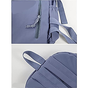 vfdgsaz Kawaii Backpack with Pin and Pendant，Cute Aesthetic Backpack ，Outdoor Sports Leisure Bag for Girls and Boys (blue,one size)