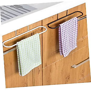 WOONEKY 2pcs Hand Towel Holder Towel Rack for Bathroom Kitchen Towel Holder Cupboard Hanger Towel Rack Hand Towel Rack Towel Rack Bathroom Towel Shelf Cabinet Hanger