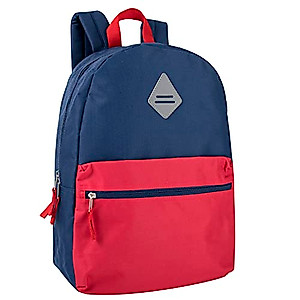 Trail maker 24 Pack Classic Backpacks in Bulk Wholesale Two Tone Backpacks (Pack 2)