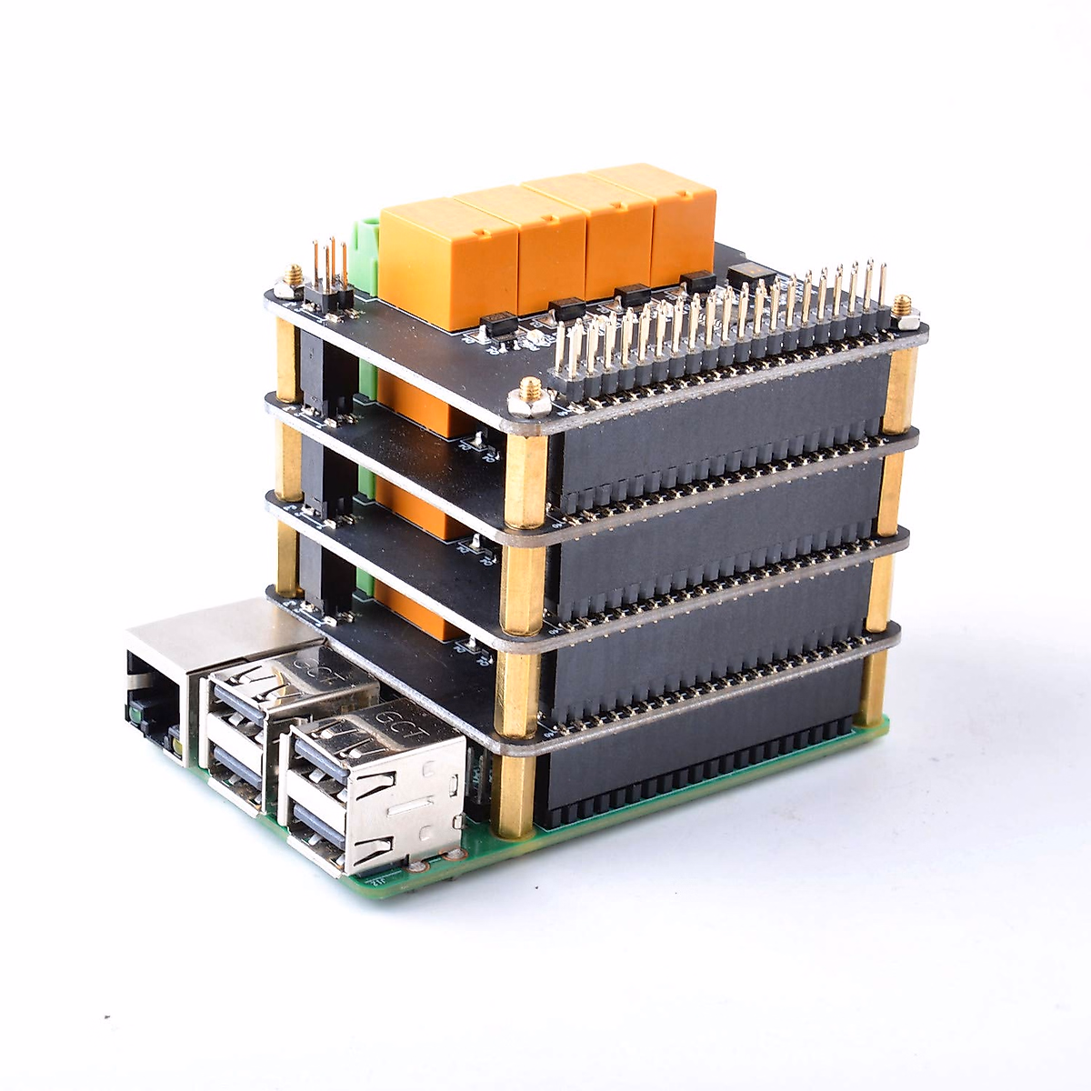 GeeekPi 4 Channel Relay Board Module for Raspberry Pi, Power Relay Module for Raspberry Pi 4B & Raspberry Pi 3 Model B+ & Raspberry Pi 3/2 Model B (No Programming Required/Programmable)