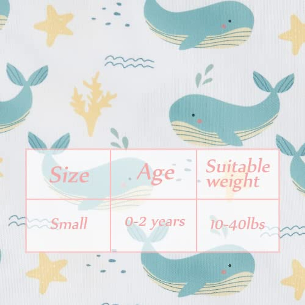 HappyFlute 3Set Swim Diapers Covers Adjustable for 0-2years Babies, Infants & Toddlers 10-40lbs Unisex Baby,2 Water Diapers+1Wet Bag (Whale)