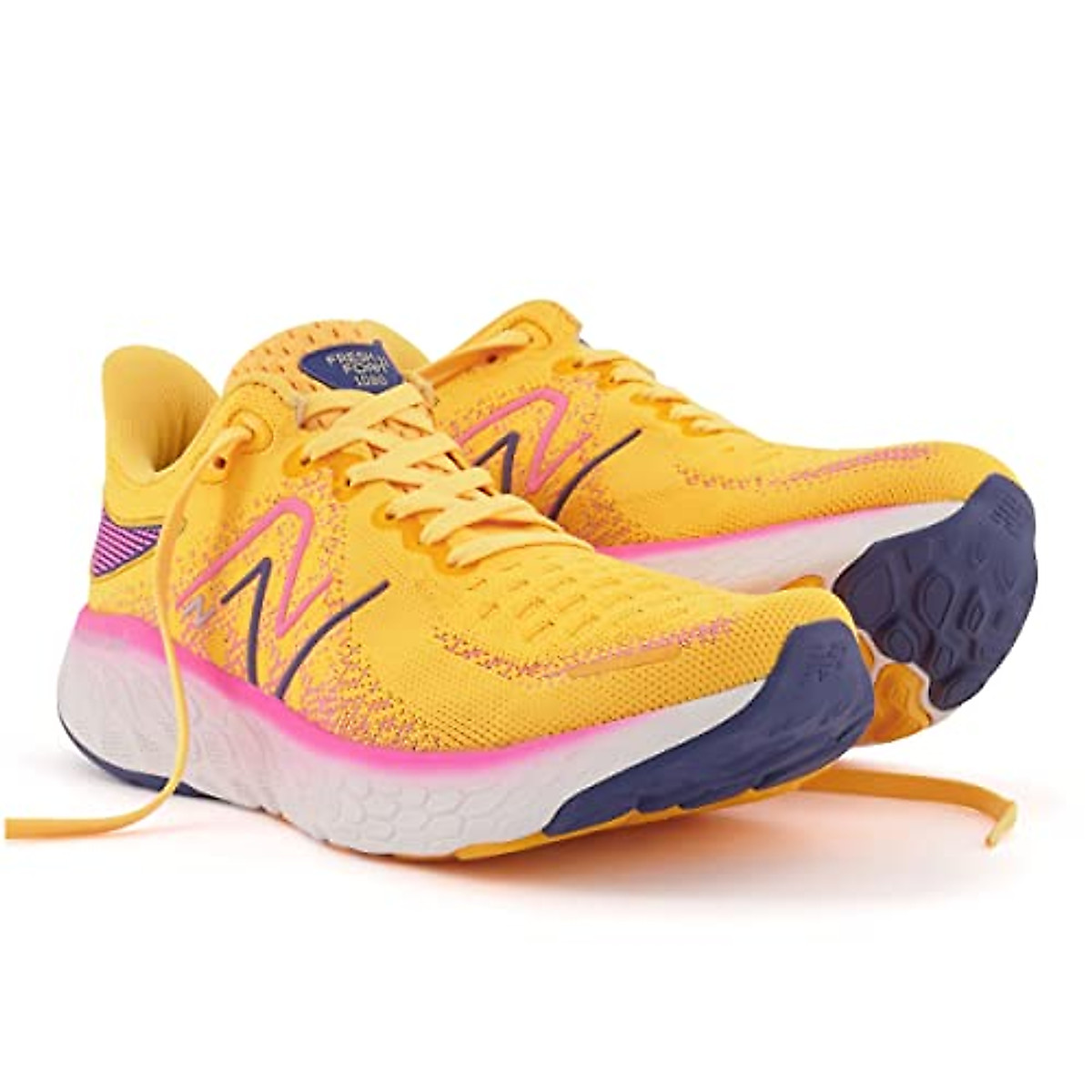 New Balance Women's Fresh Foam X 1080 V12 Running Shoe, Vibrant Apricot/Vibrant Pink/Night Sky, 8