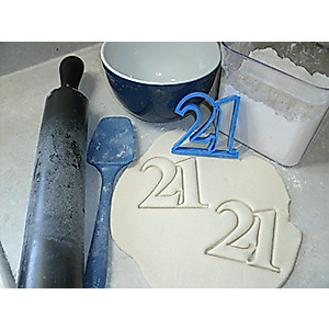 NUMBER 21 TWENTY-ONE BIRTHDAY ANNIVERSARY EVENT COOKIE CUTTER MADE IN USA PR108-21
