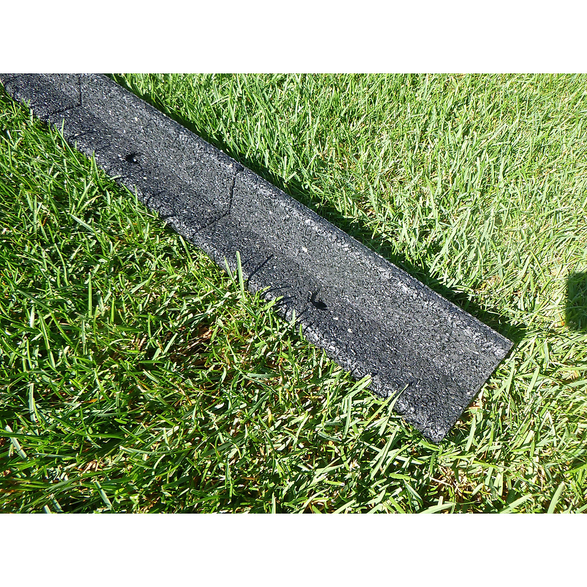 EcoBorder Black Recycled Rubber 4ft Lawn Edging (6pc Box)
