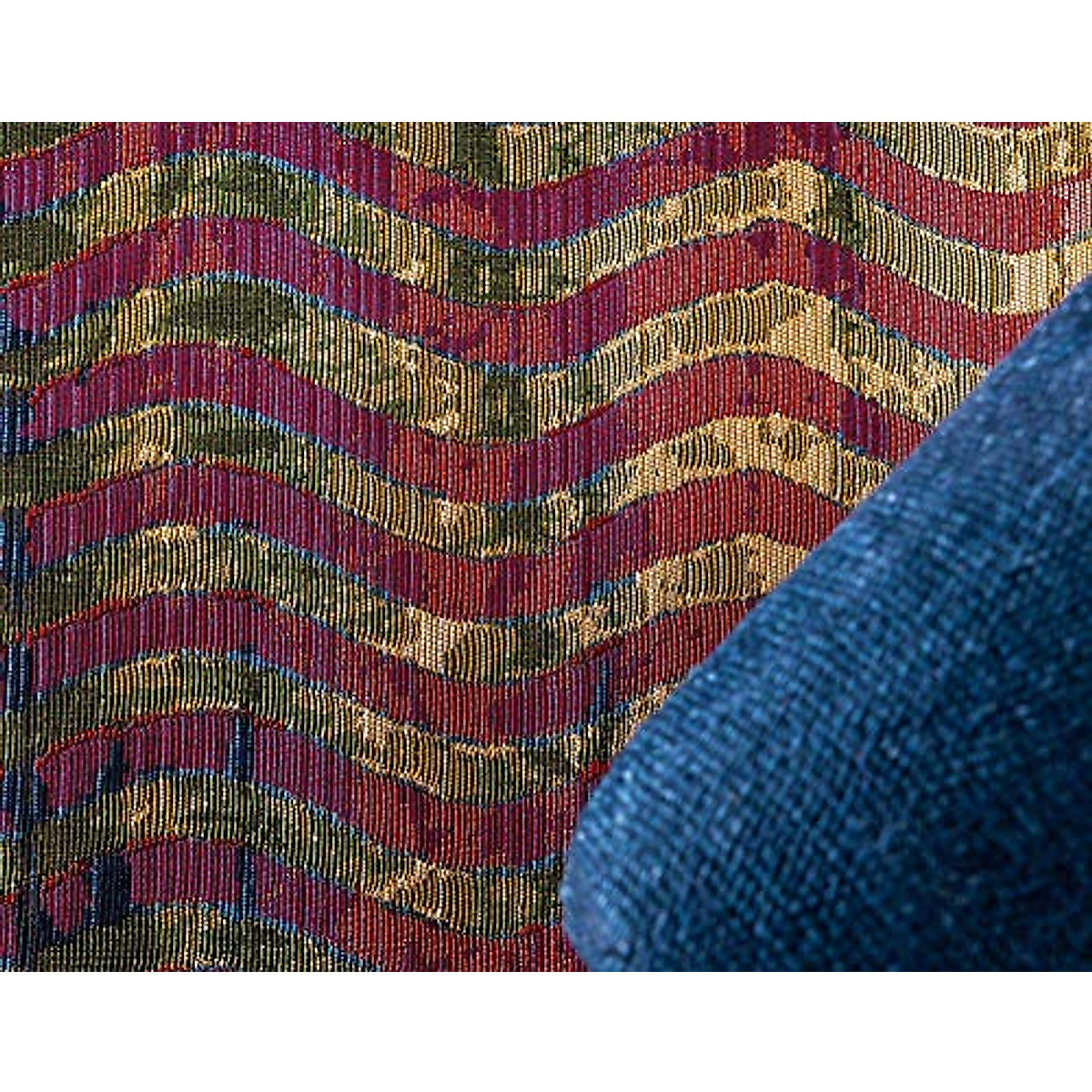 Unique Loom Outdoor Modern Collection Area Rug - Wavy (5' 3" x 8' Rectangle, Multi/ Beige)